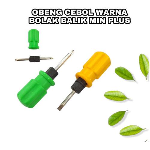 Jual Obeng Cebol bolak balik ( plus & minus ) with magnet Obeng Pendek ...