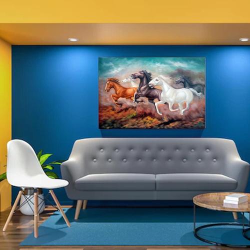 Jual LUKISAN KUDA BERLARI | 80 x 60 + FRAME - LUKISAN ONLY - Kab ...