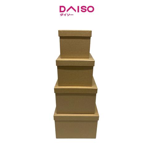 Jual Daiso Paper Box -Square- Kraft- Plain - L - Jakarta Selatan ...