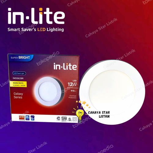 Jual LAMPU DOWNLIGHT PANEL LED INLITE OUTBOW 12W 12 WATT BULAT INSS628R ...