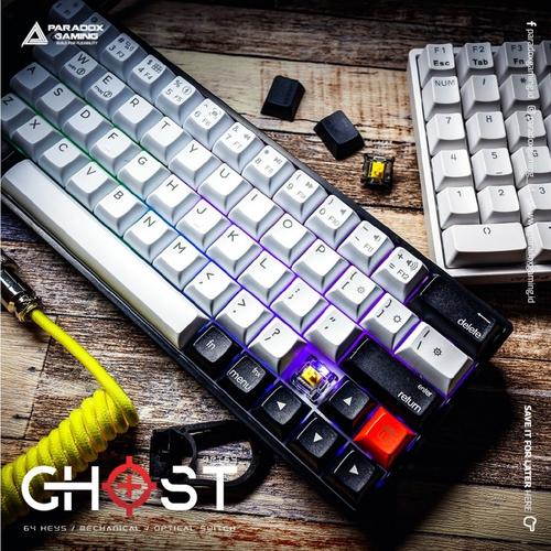 Promo Paradox Gaming Keyboard 64% RGB GH64-GK1 PBT Radium Vulture Type ...