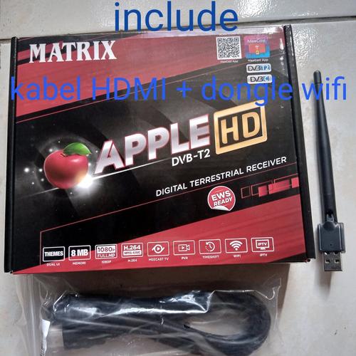 Jual set top box tv digital matrix apple hd terbaru lkp HDMI + dongle ...