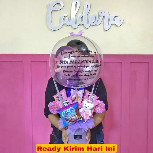 Jual small box balon bunga bouquet bucket balon bloom box buket ...