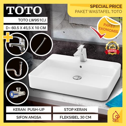 Jual SET WASTAFEL TOTO LW951CJ KOMPLIT PAKET EKONOMIS / WASTAFEL MEJA ...