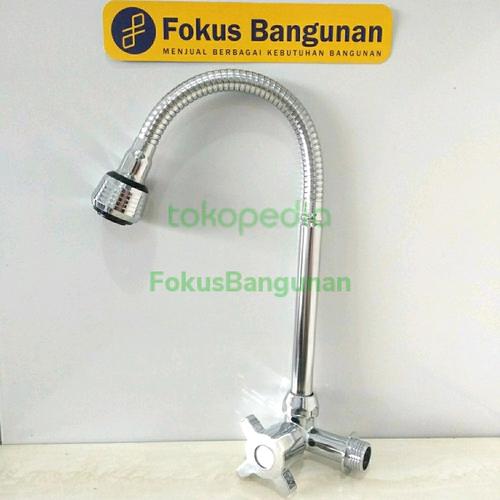 Jual Keran Angsa Flexible Bak Cuci Piring ½" inci Silver Chrome ...