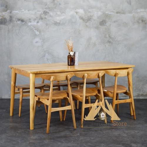 Jual Meja Makan 6 Kursi Jati Minimalis Meja Makan Ropan Jati Scandinavian - Meja - Kab. Jepara ...