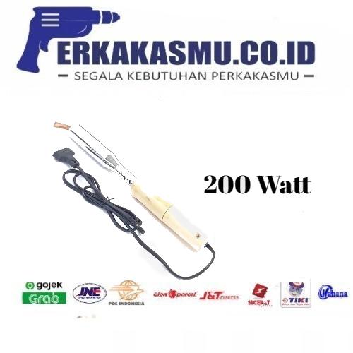 Jual solder listrik iron 200Watt / solder listrik gagang kayu 200w ...