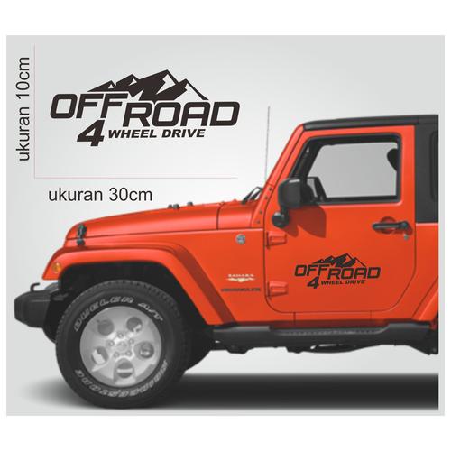 Jual sticker cutting mobil off road/sticker adventure gunung 03 - Putih ...