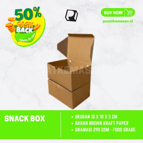 Jual Snack Box / Dus Snack / Kotak Makan Ringan Gorengan Kraft laminasi ...