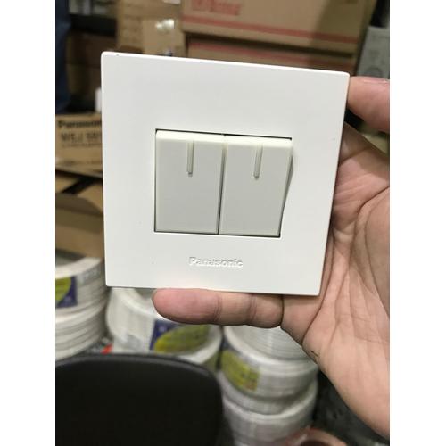 Jual SAKLAR LISTRIK DOUBLE PANASONIC STYLE SERIES KOTAK PUTIH WHITE ...