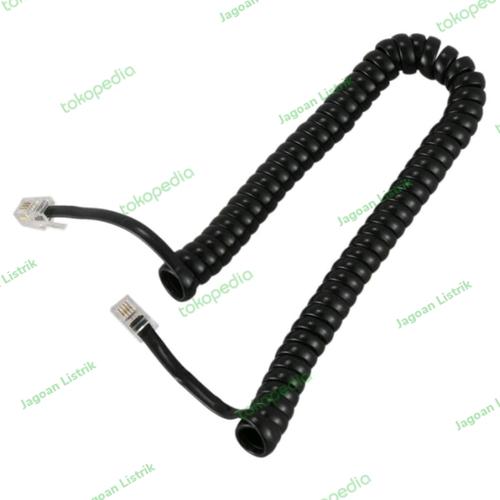 Jual Kabel Spiral Telepon Hitam Kitani / Kabel Gagang Telpon Panjang ...
