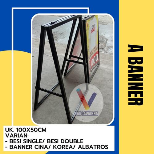 Jual STANDING BANNER BESI / A BANNER - Kuat, Tahan Angin, Panas dan ...