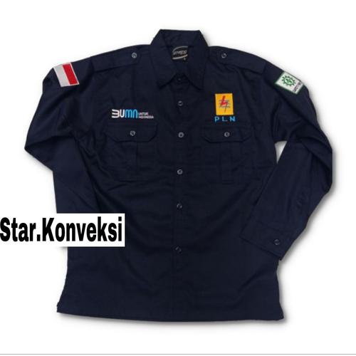 Jual Seragam Kemeja PDH PDL Baju PLN BUMN PLN Terbaru Kantong 2 Full ...