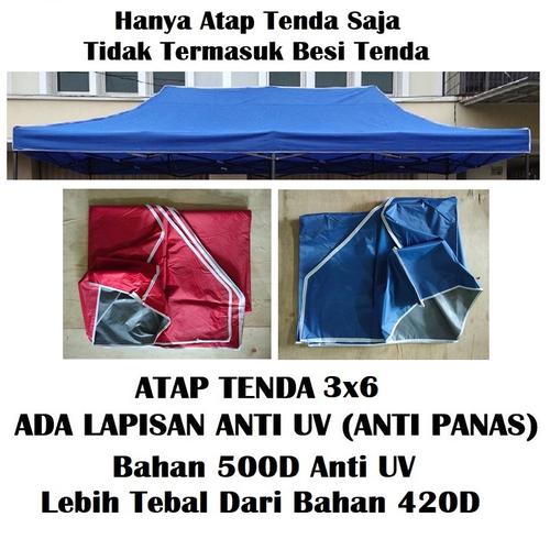 Jual Terpal Atap Tenda Lipat 3x6 Anti Panas - Merah AUV 500D - Kota ...