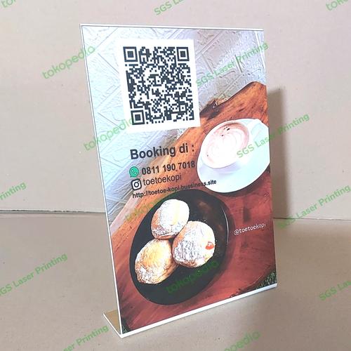 Jual QR Code acrylic Scan Menu Scan Payment Stand SignBoard - Jakarta ...