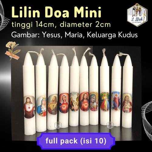 Jual LILIN DOA Mini, tinggi 14 x dia 2 cm (Gambar Rohani) - HALF PACK ...