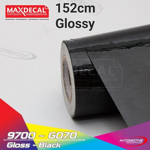 Jual 152cm Sticker Maxdecal 9700 G070 Gloss Black Hitam Glossy lebar 152cm - Jakarta Barat ...