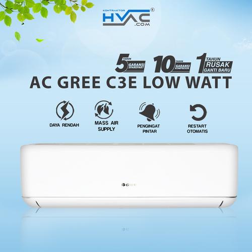 Jual AC GREE C3E Low Watt Series Konsumsi daya rendah - AC C3E 0.5Pk ...