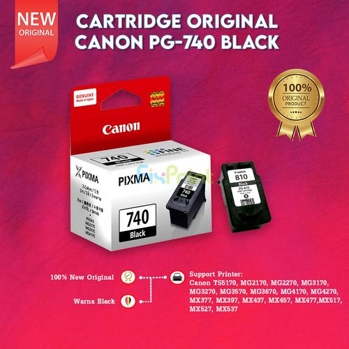 Jual Cartridge Tinta Canon PG740 PG-740 Printer MG3170-MG3270 MG3570 ...