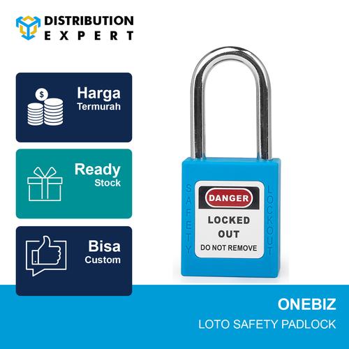 Jual Loto safety padlock thermoplastic Blue 38 mm lockout tagout Biru ...