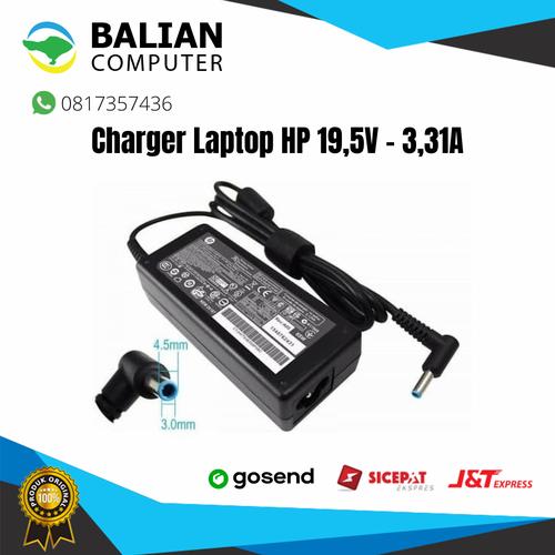 Jual Charger Laptop HP 19,5V 3,33A Original / Casan Laptop HP original ...
