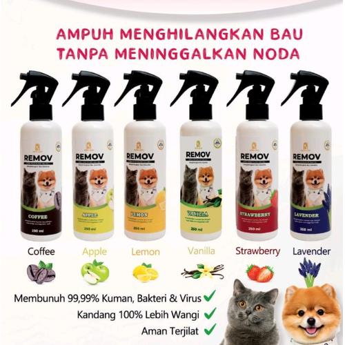 Jual Remov Spray Penghilang Bau 250ml - Odor Kandang Hewan - strawberi ...