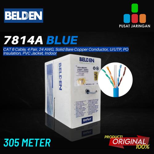 Jual Belden 7814A Cable / Kabel UTP Cat-6 Gigabit 305 meter ORIGINAL - Biru - Jakarta Pusat ...