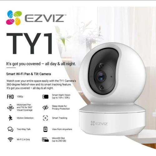 Jual EZVIZ TY1 2MP IP CAM 360DEGREE SMART WIFI PAN & TILT CAMERA UP TO ...
