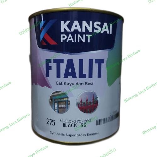 Jual Cat Ftalit 275 Black SG 1 kg Cat kayu besi Solvent Semi Gloss - 1 ...