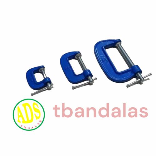 Jual bais C clamp klem C catok jepit kayu 2" 3" 4" 5" 6" 8" 10" inch ...