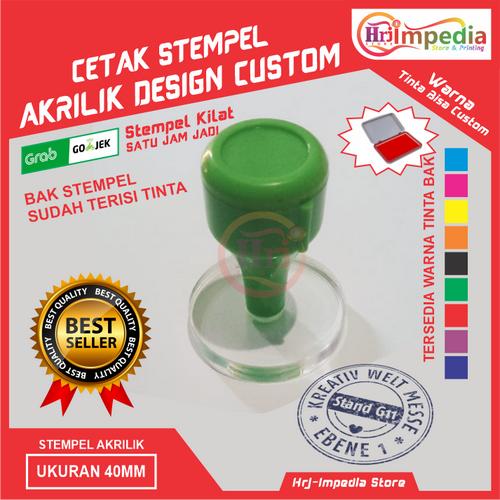 Jual Cetak Stempel Akrilik Bulat | CeteK Stempel Acrylic Free Design ...