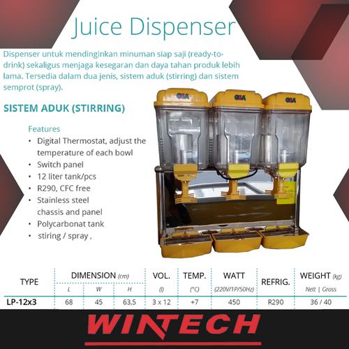 Jual GEA LP-12x3 Juice Dispenser / Jus Dispenser 3 Tabung dengan ...