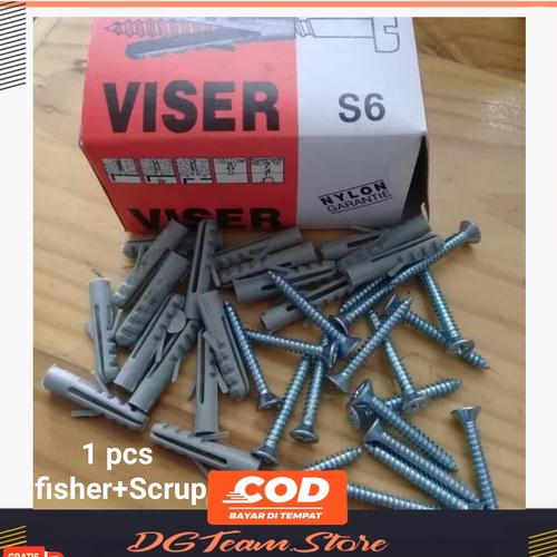 Jual scrup fisher s6 skrup / viser / paku beton / scrup tembok /baud ...