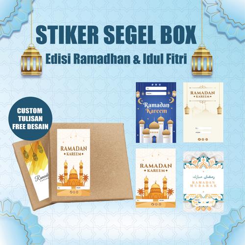Jual Stiker Segel box Ramadhan/ IDUL FITRI Custom | Sticker Label ...