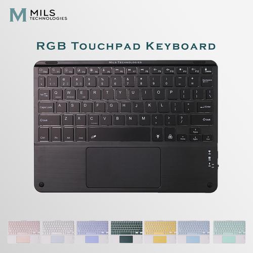 Jual MILS RGB Backlit Touchpad Bluetooth Keyboard for iPad Universal ...