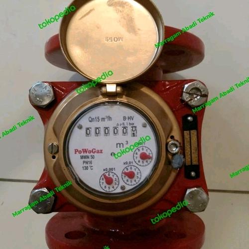 Jual water meter powogaz 2 inch Dn50 mm temperature 130°C | Powogaz 2 ...