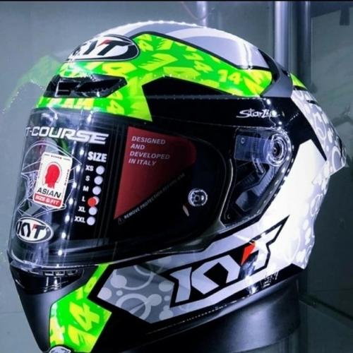 Jual Helm KYT TT Course motif Arbolino White Green TT Course Fullface - Kota Bekasi - Seven Star ...
