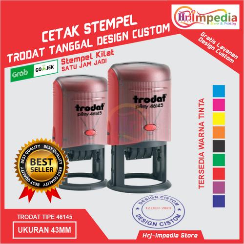 Jual Cetak Stempel Tanggal 2 Warna Trodat Design Custom Type Bulat ...