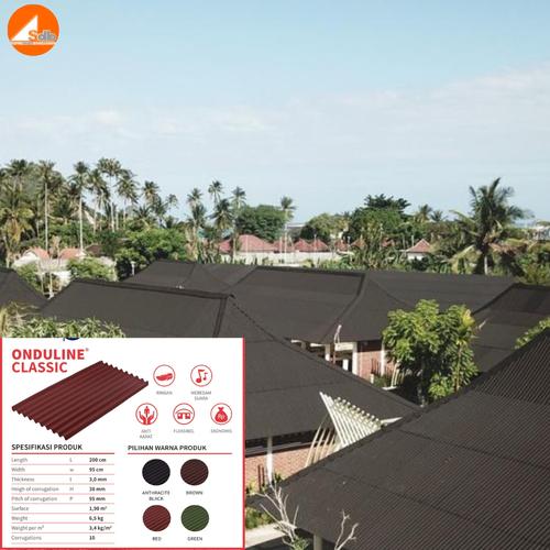 Jual Atap Bitumen Onduline Classic di Manado - Merah - Kota Manado ...