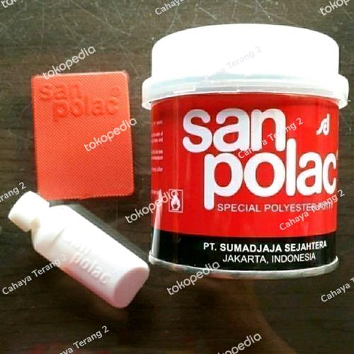 Jual Dempul Sanpolac 250Gram Sanpolac 1/4Kg Dempul Besi Kayu Plastik ...
