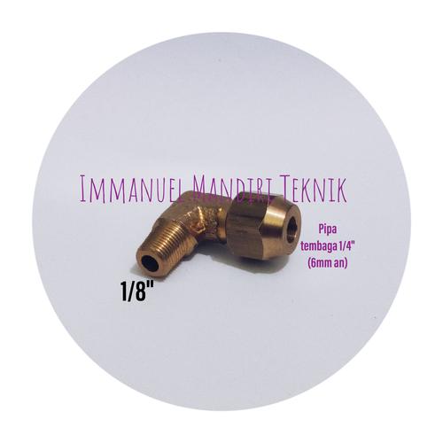 Jual Nepel pipa tembaga 1/8 x 6mm / Male connector elbow 1/8 x 1/4 - Jakarta Utara - Immanuel ...