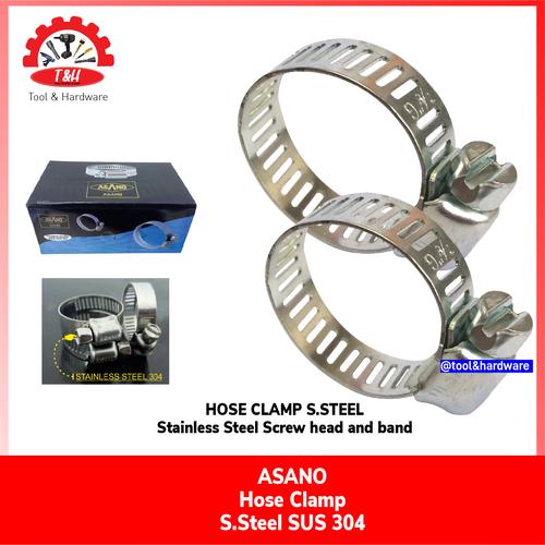 Jual Klemp selang Stainlees 2" / ASANO Hose Clamp Size 2" S.Steel SUS ...