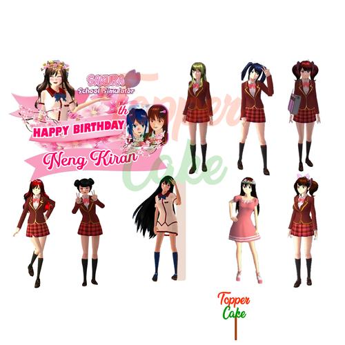 Jual Topper Cake Sakura School Simulator Girl Gratis Tambah Nama, usia ...