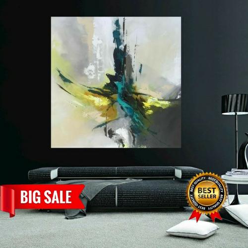Jual lukisan abstrak modern kanvas - 100x100+frame - Kab. Bandung ...