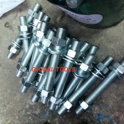 Jual studbolt full thread 5.8 galvanis m20x600 dengan 2 mur 2 ring plat ...