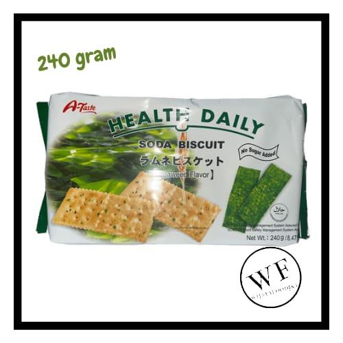 Jual A-Taste Health Daily Soda Biscuit seaweed / Biskuit rumput laut ...