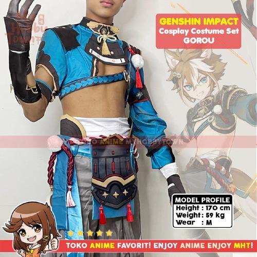 Jual Kostum Cosplay Anime Game Genshin Impact Gorou - M - Kab ...
