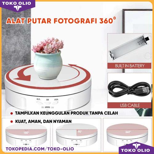 Jual Alat Alas Putar Foto Display Produk Rotating Stand 360 Turntable ...