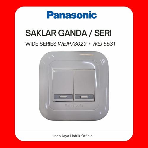 Jual SAKLAR GANDA / SAKLAR DOUBLE / SAKLAR SERI PANASONIC WIDE SERIES ...