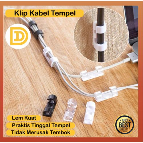 Jual Klip Kabel Organizer Cable Clip Tempel Dinding Kayu Kaca lem ...